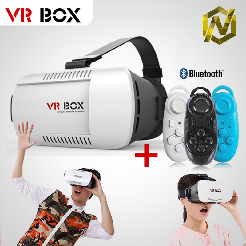 [ส่งฟรี] แว่นตาดูหนัง 3D อัจฉริยะ VR BOX 3D สำหรับโทรศัพท์สมาร์ทโฟนทุกรุ่น + จอยบลูทูธแบบพกพา ...