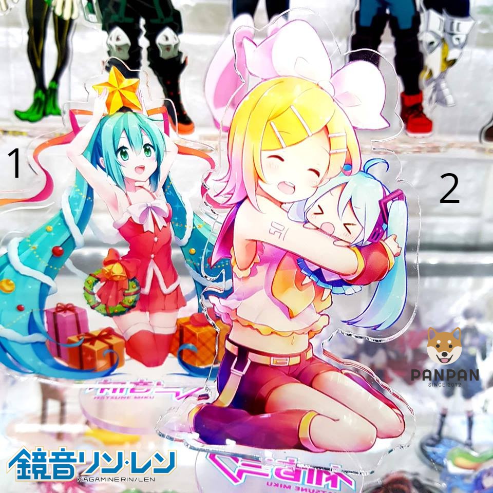 โมเดล Standee อะคริลิคอะนิเมะ Hatsune Miku Noel และ Kagamine Rin ...