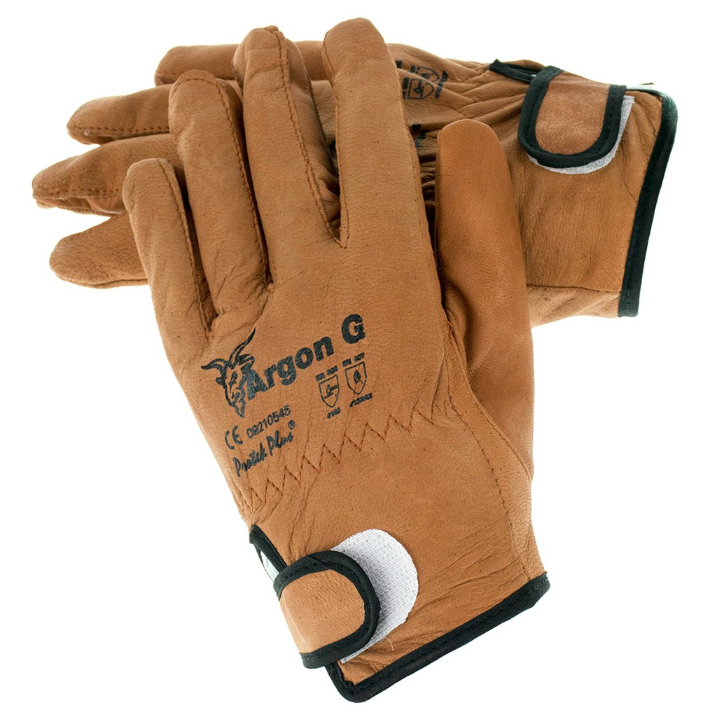 ARGON G (Size: L) ถุงมืออาร์กอน หนังผิวแพะ สีน้ำตาล หนังเรียบบาง ...