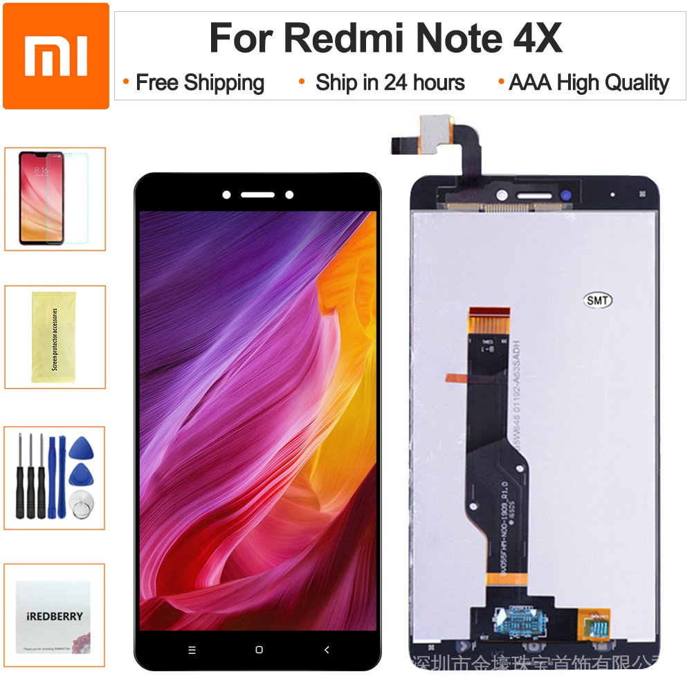 สําหรับ Xiaomi Redmi หมายเหตุ 4X จอแสดงผล LCD กรอบหน้าจอสัมผัสสําหรับ Redmi Note4X จอแสดงผล LCD ...