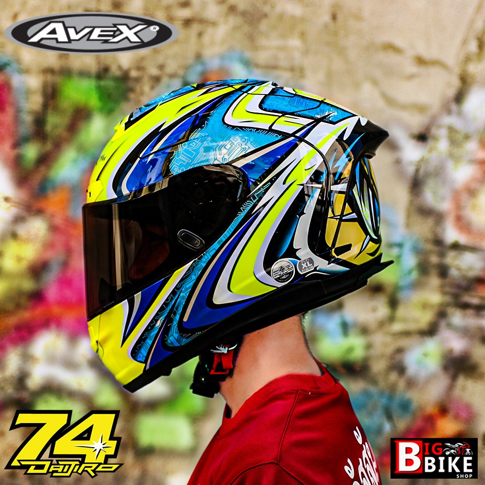 หมวกกันน็อค AVEX X-12 MARQUEZ II / Daijiro YELLOW | Shopee Thailand