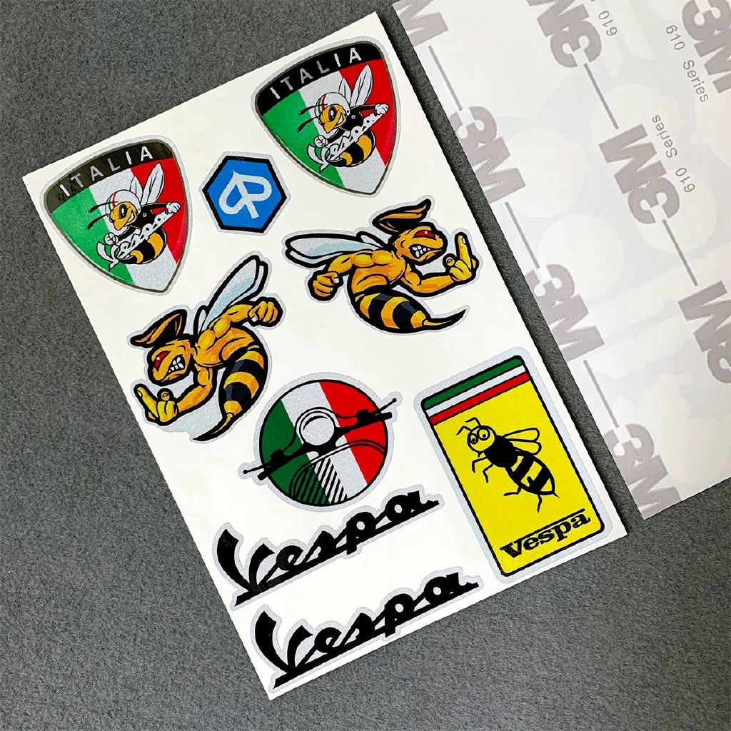 3M Reflective Stickers For PIAGGIO VESPA GTS GTV LX LXV LT PX PRIMAVERA ...