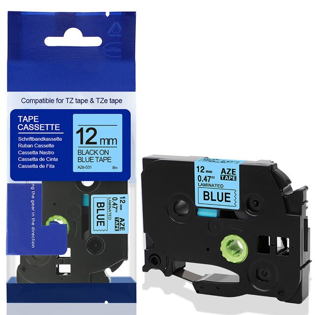 [สต็อกประเทศไทย] TZe-231 laminated tze231 tze 631 12mm label Tape tz231 ...