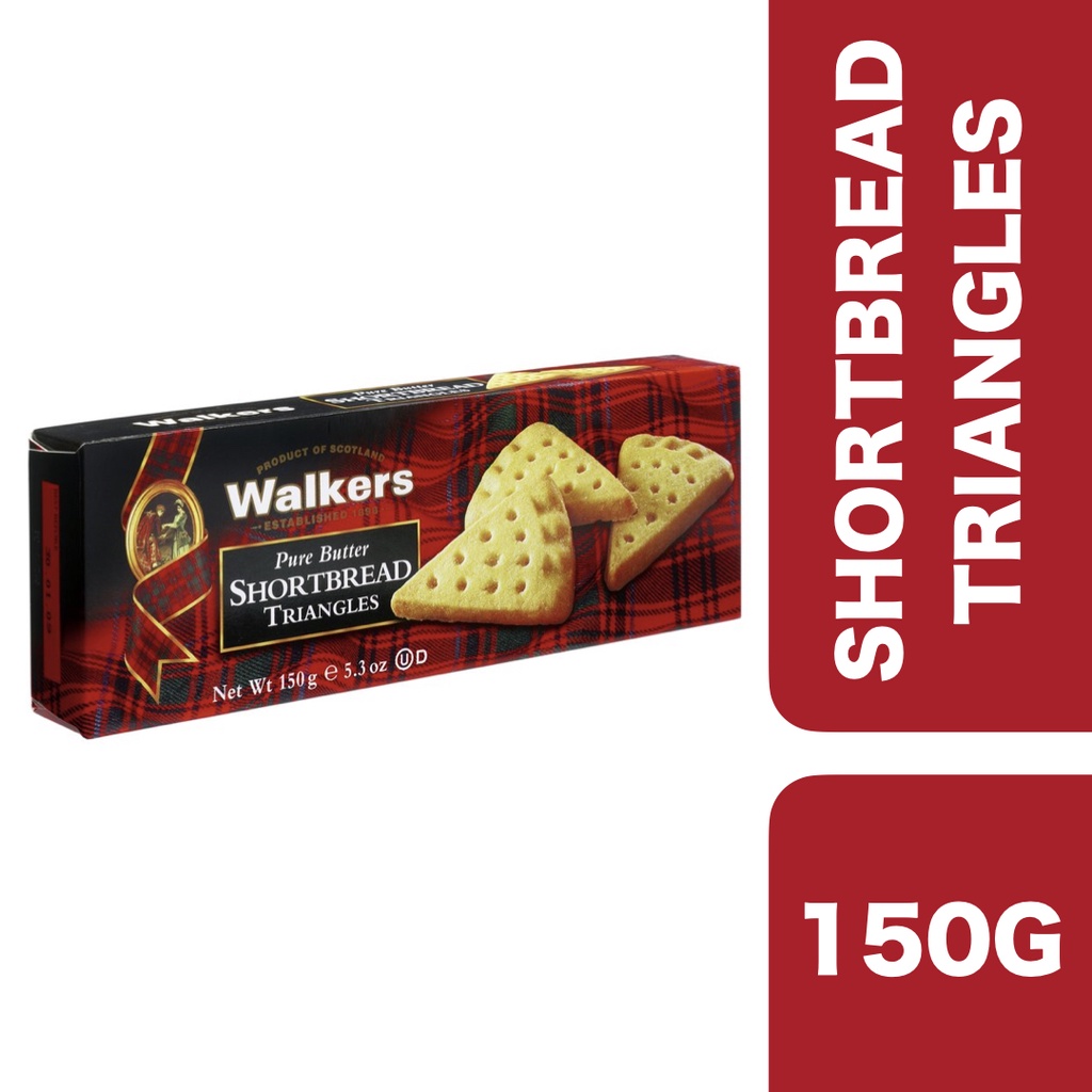 Walkers Pure Butter Shortbread Triangles 150g ++ วอล์กเกอร์ เนย ชอร์ตเบ ...