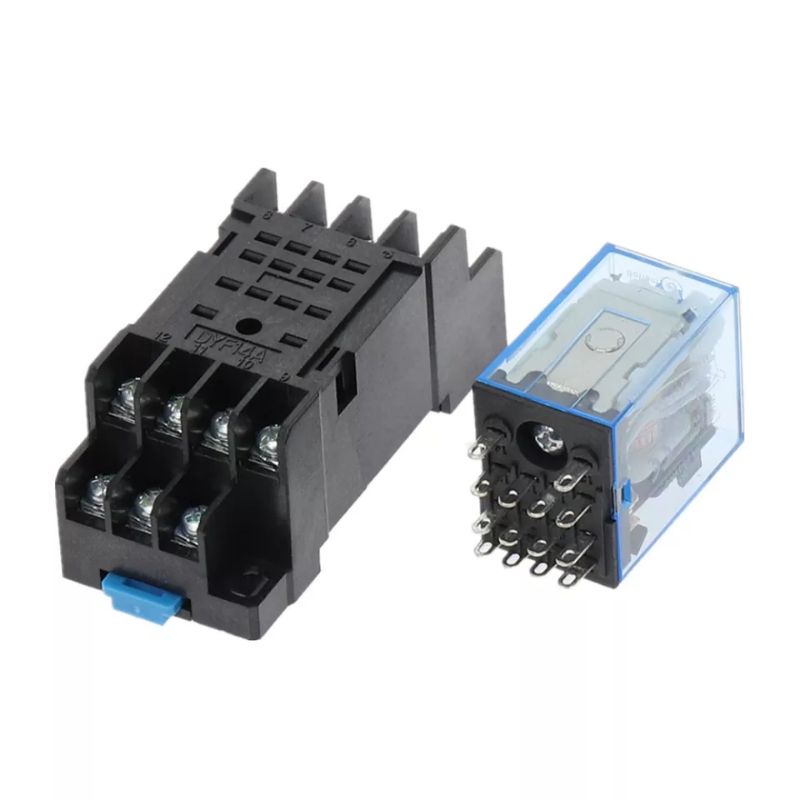 ราคาต่อชุด Relay+Socket MY2N MY4N 12vdc 24vdc 220vac 12vac 24va my2 my4 ...