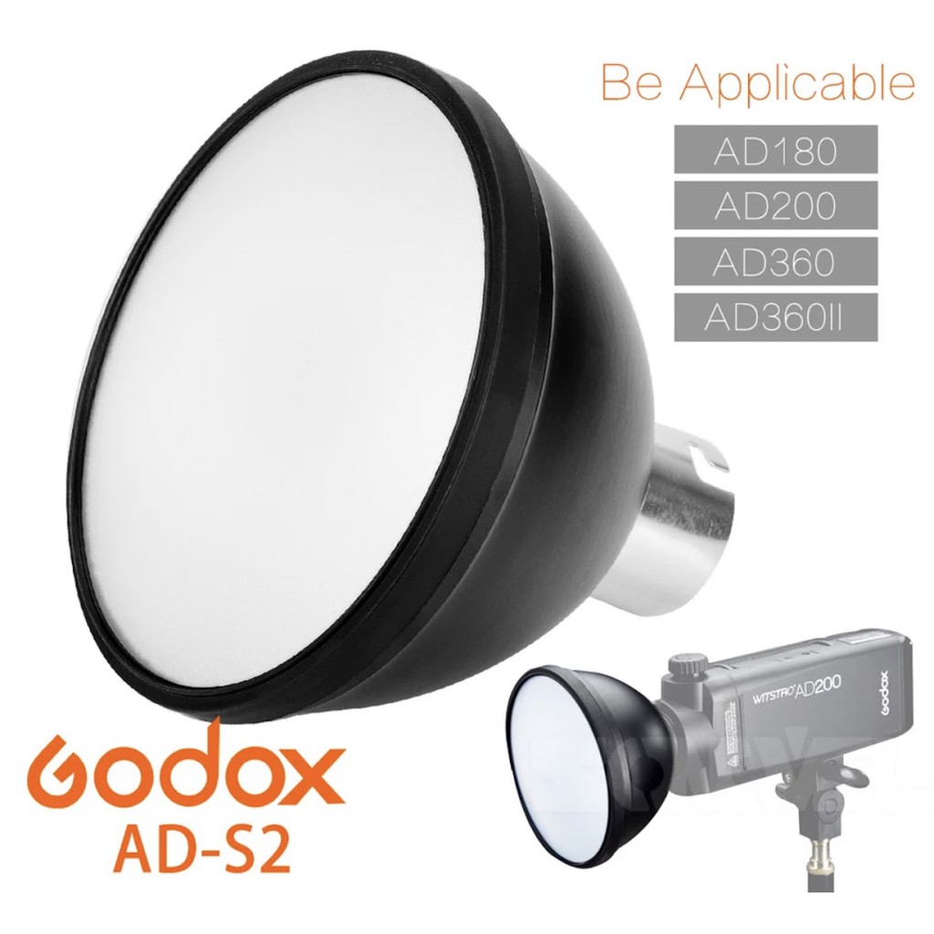 พร้อมส่ง AD-S2 Reflector มาตรฐานพร้อม Soft Diffuser สำหรับ Godox AD200 ...