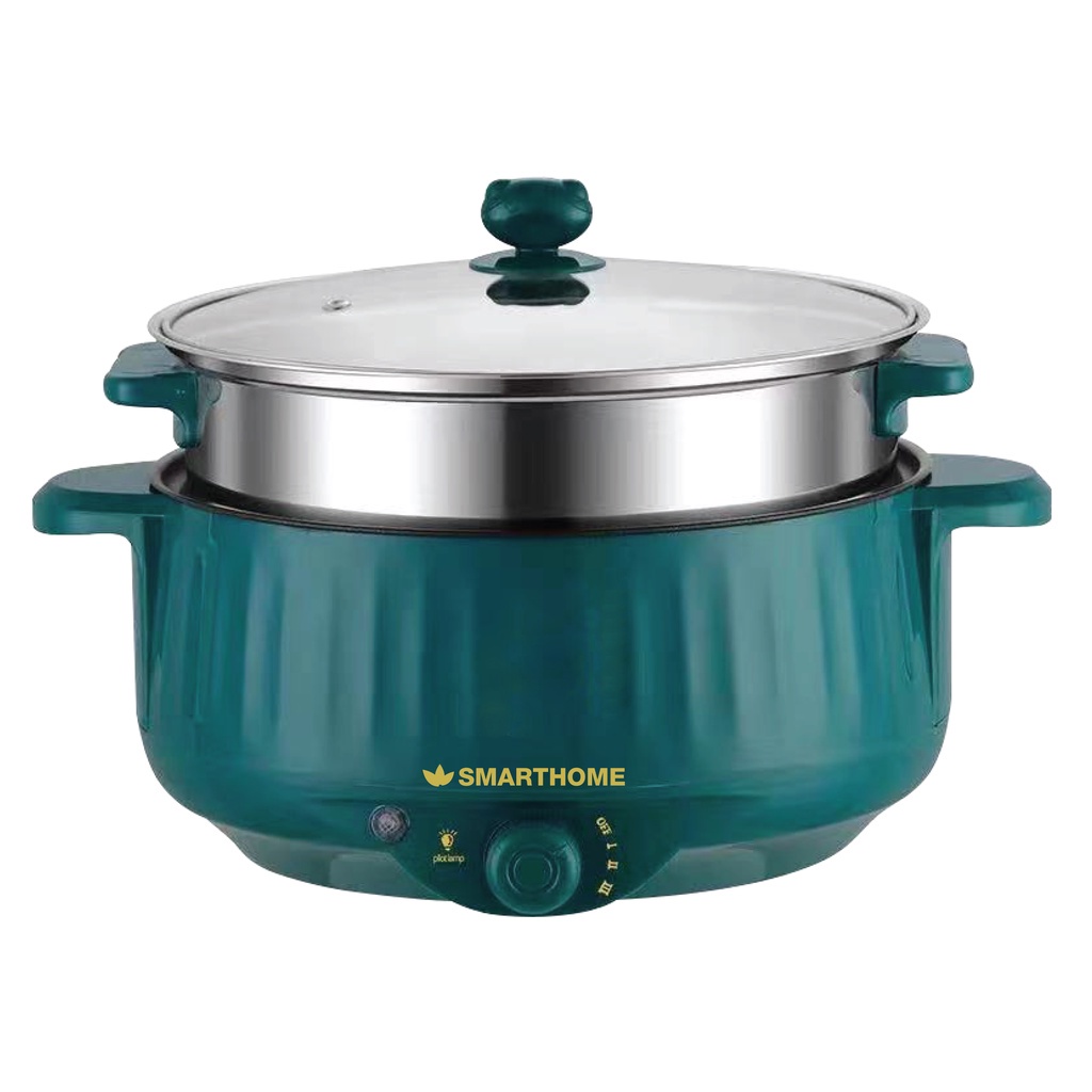 SMARTHOME กระทะไฟฟ้าอเนกประสงค์พร้อมซึ้งนึ่ง รุ่น SFP800 | Shopee Thailand