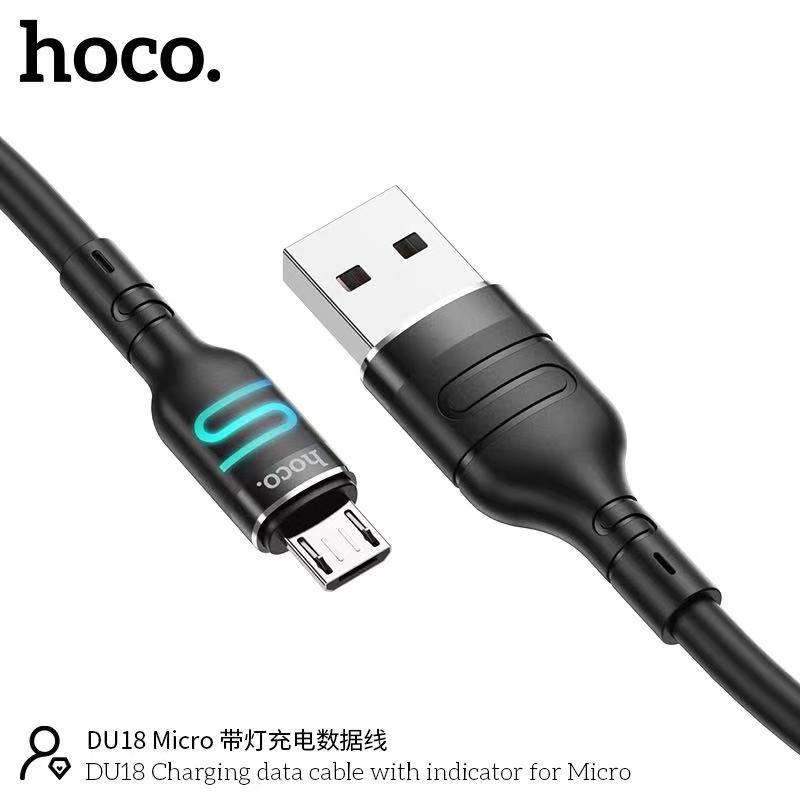 HOCO DU18 สายชาร์จ fast charging data cable fast chargig 3A 1เมตร พร้อม ...