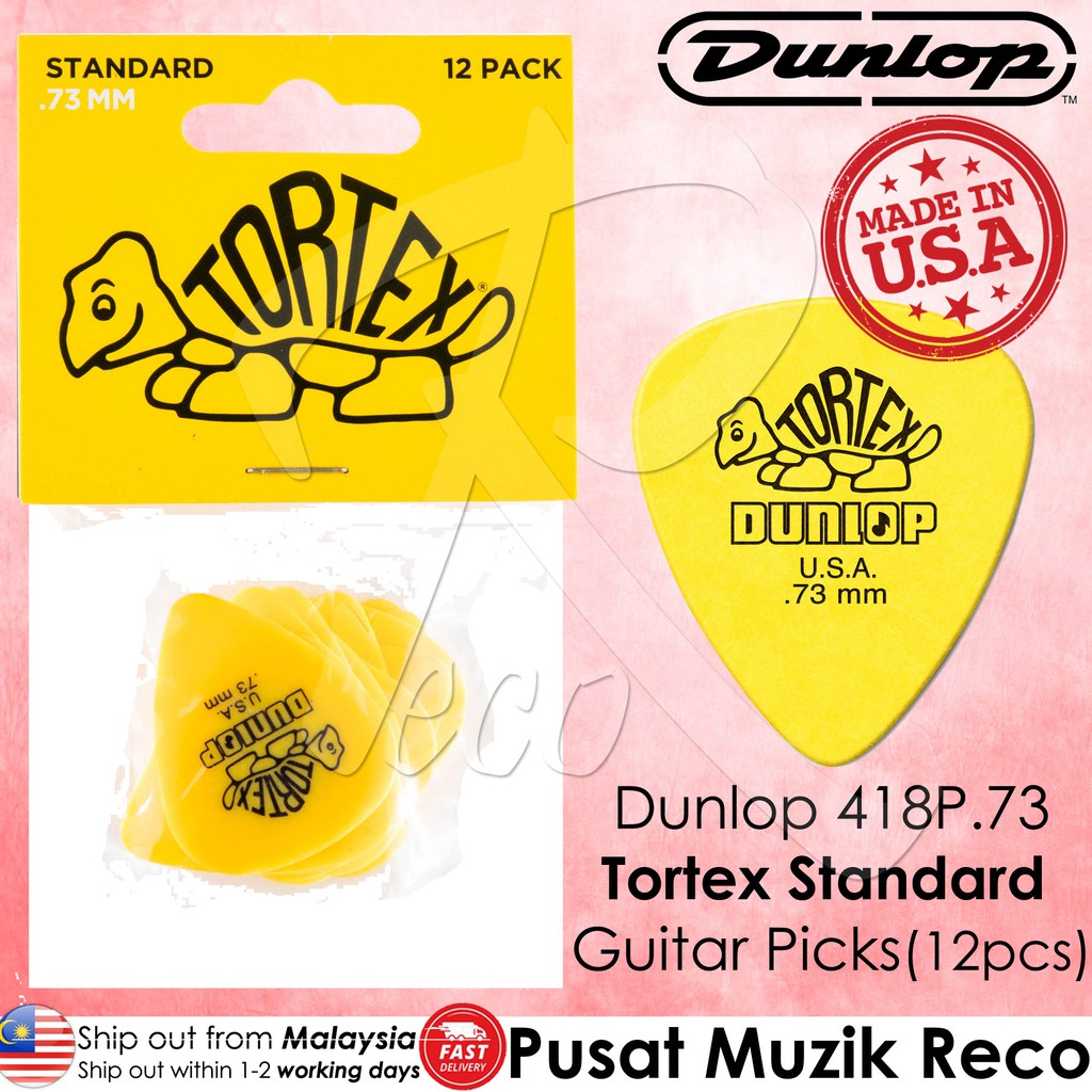 Dunlop 418P.73 Tortex Standard 0.73 มม.กีตาร์ Pick Pack (12 ชิ้น ...