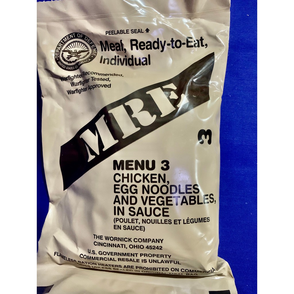 อาหารทหาร MRE USA MENU 1-12 | Shopee Thailand