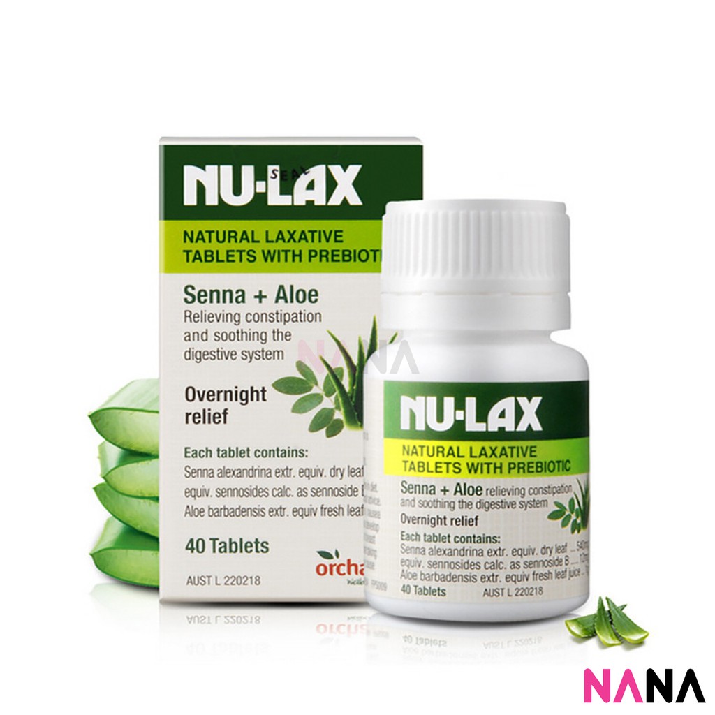Nu-lax Natural Laxative Tablets With Prebiotic Senna + Aloe 40 Tablets ...