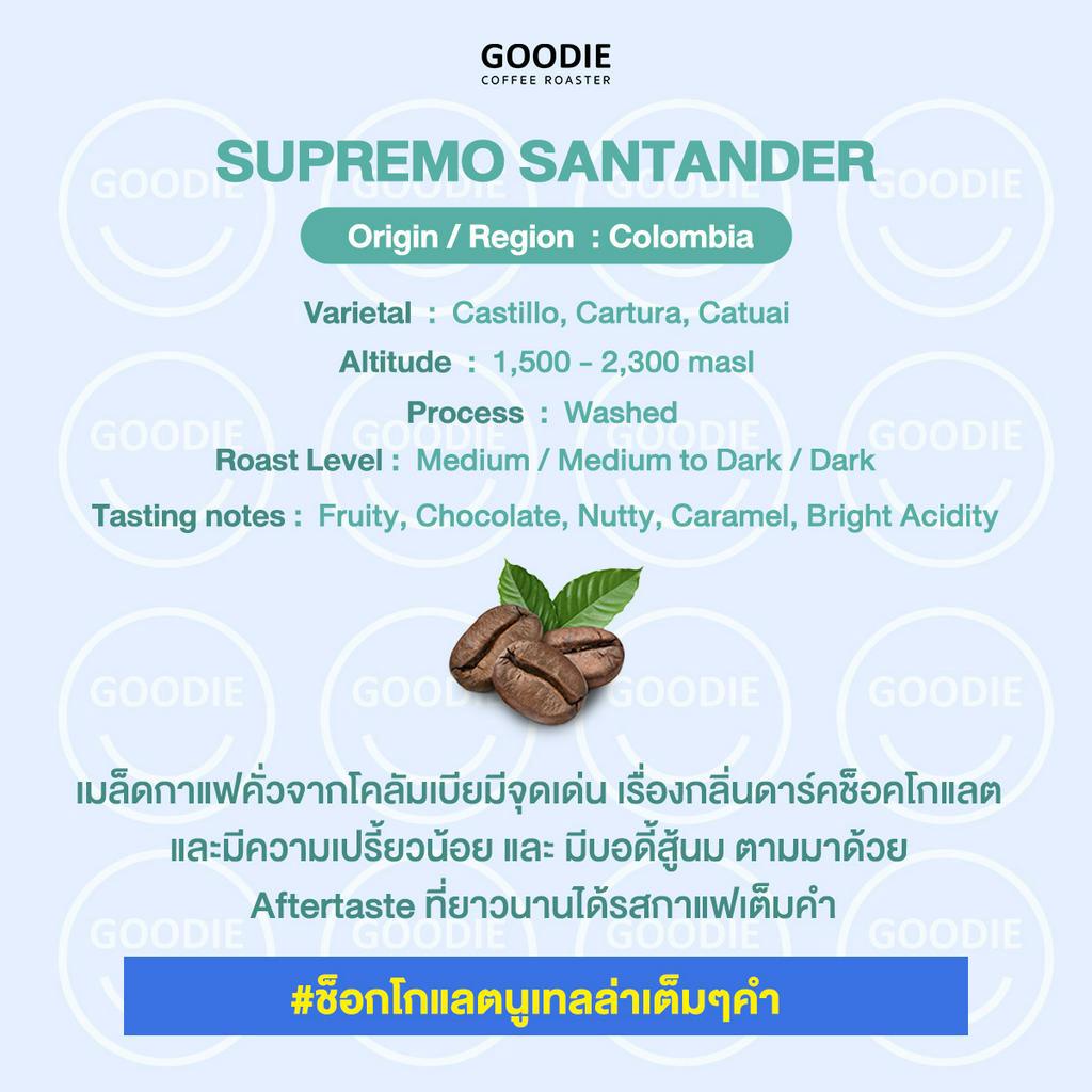Goodie Coffee Roaster เมล็ดกาแฟ Colombia Supremo Santander | Shopee ...