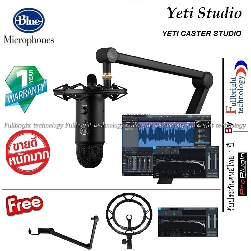Blue Yeti caster Studio Microphone ไมโครโฟน USB มาพร้อมกับRadmount รุ่น ...