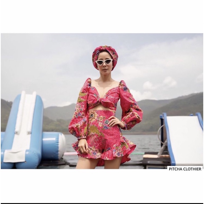 ชุดเซ็ตเป็นผ้าไทยประยุกต์PITCHA CLOTHIER | Shopee Thailand