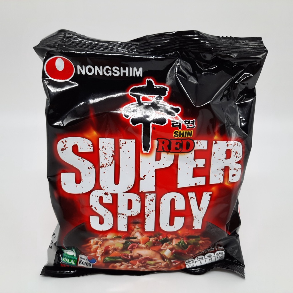 SHIN RED SUPER SPICY 5 ห่อ รสเผ็ด x 2 บะหมี่กึ่งสำเร็จรูปเกาหลี 신라면 ชิน ...