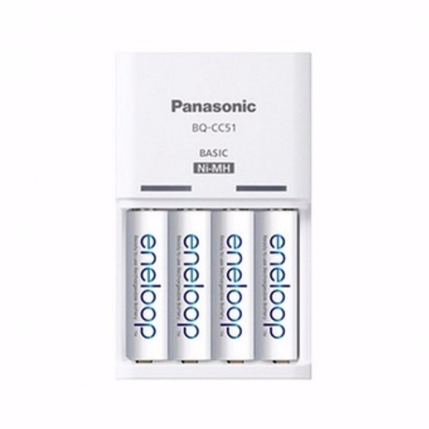 PANASONIC BASIC CHARGER BQ-CC51 + 4X ENELOOP AA NI-MH 2000 MAH | Shopee ...