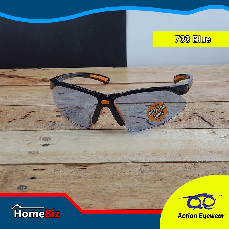 Action Eyewear รุ่น 733 Blue, ,แว่นตานิรภัยป้องกันUV สำหรับชาย และหญิง ...