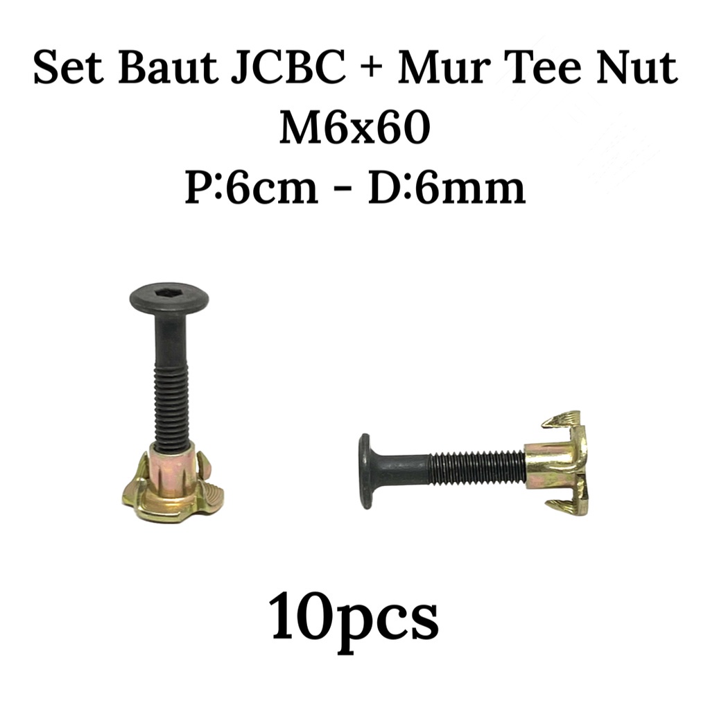 น็อตลําโพง JCBC L M6X60 SET AB373 10 ชิ้น | Shopee Thailand