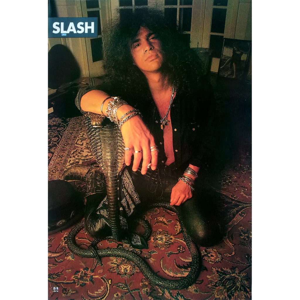 โปสเตอร์ รูปถ่าย นักดนตรี ร็อก Slash Guns N' Roses POSTER 24"x35" Inch ...