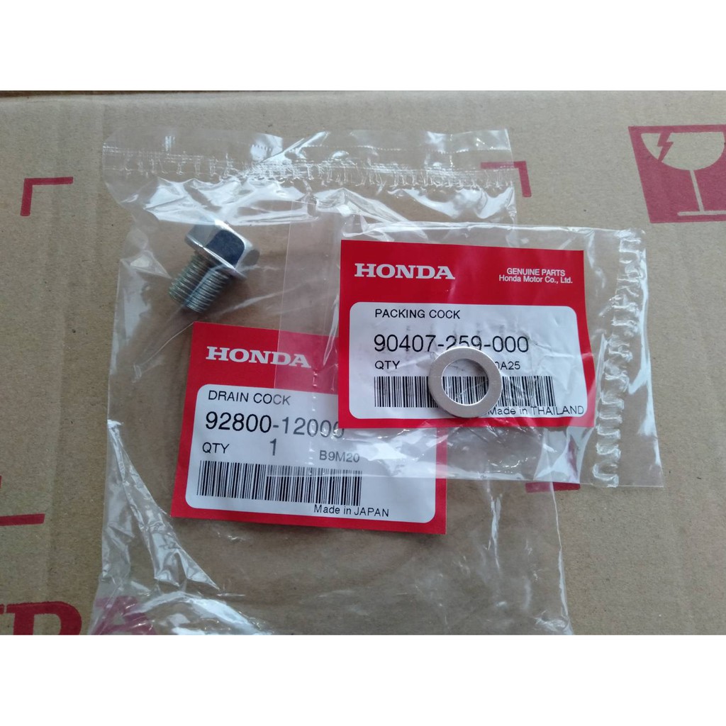 น็อตน้ำมันเครื่อง พร้อมแหวนของแท้ Honda wave dream sonic nice และรุ่น ...