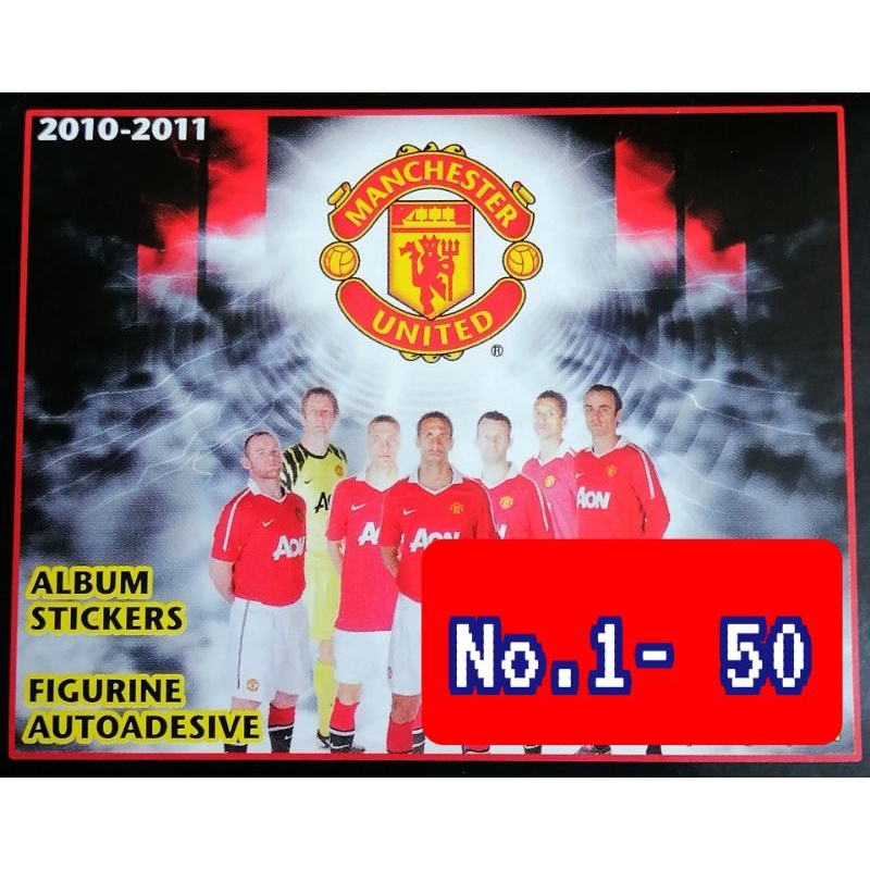 Panini sticker Manchester United 2010-11 No.0-50 สติ๊กเกอร์ทีม ...