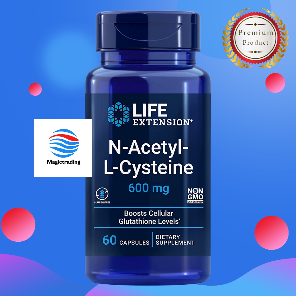 Life Extension N-Acetyl-L-Cysteine (NAC) 600 mg / 60 Capsules | Shopee ...