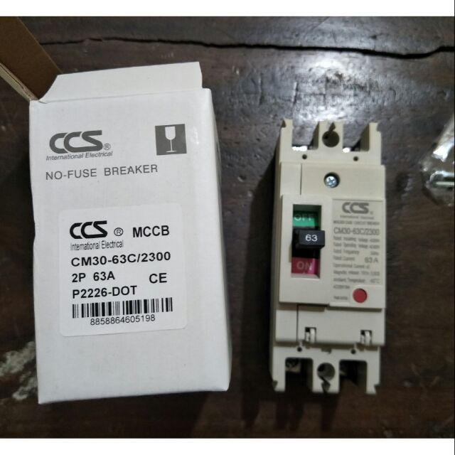 เบรกเกอร์ CCS 2P 63A รุ่นหน้าใหญ่ | Shopee Thailand