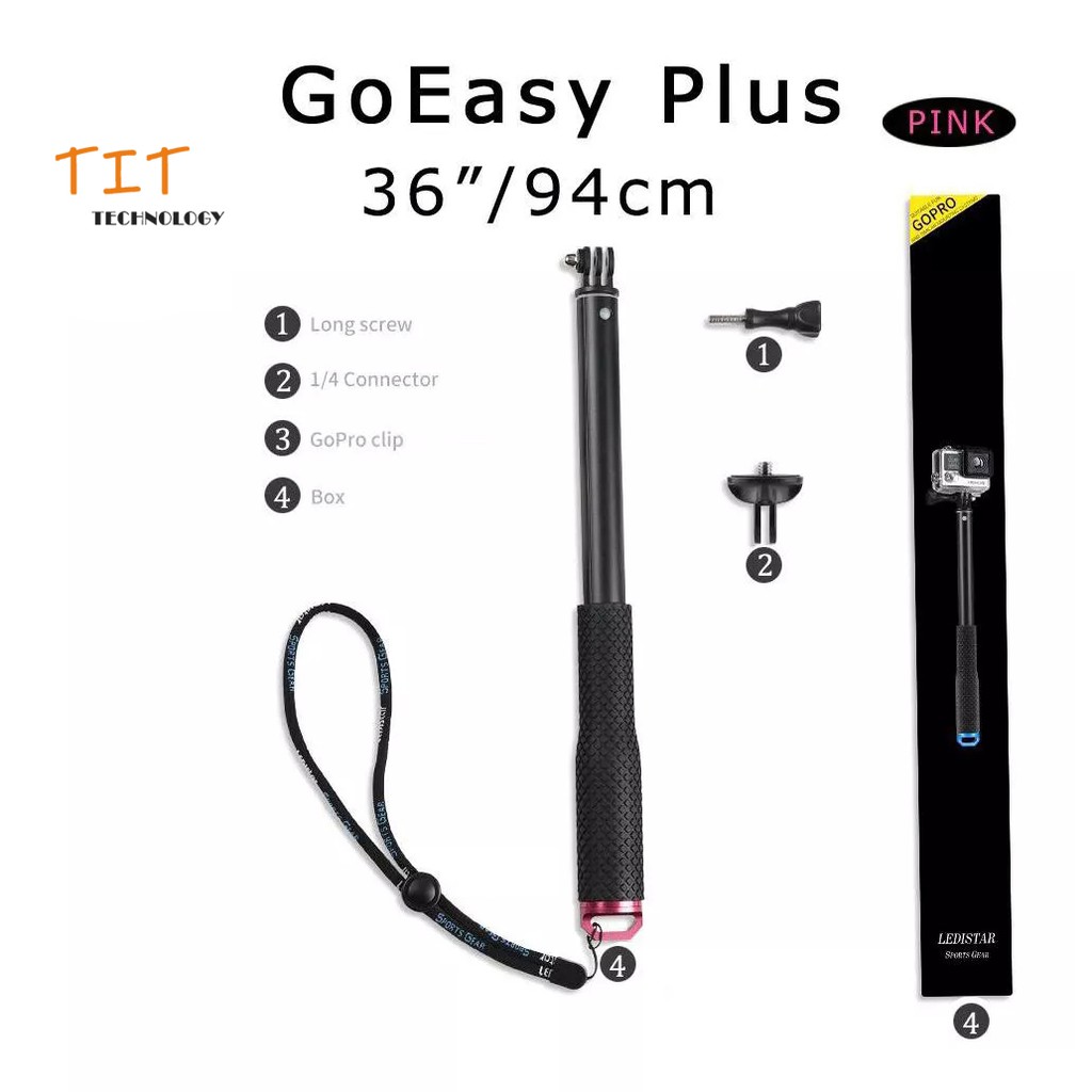 36"inch/94cm GoPro Selfie stick Handheld Monopod GoEasy Plus 36" นิ้ว ...