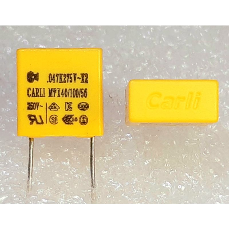 Carli MPX 0.047uf 473 47nf 275V~X2 275 VAC Metallized Polypropylene ...