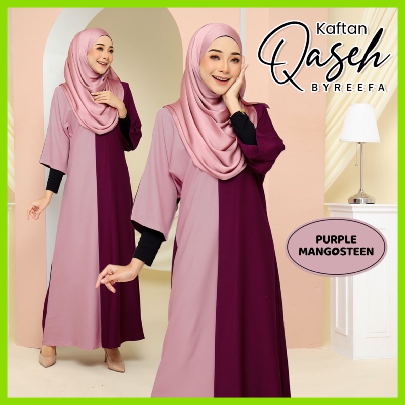 [REEFA] Kaftan QASEH kaftan dwitone เสื้อแขนยาว ไวรัส | Shopee Thailand