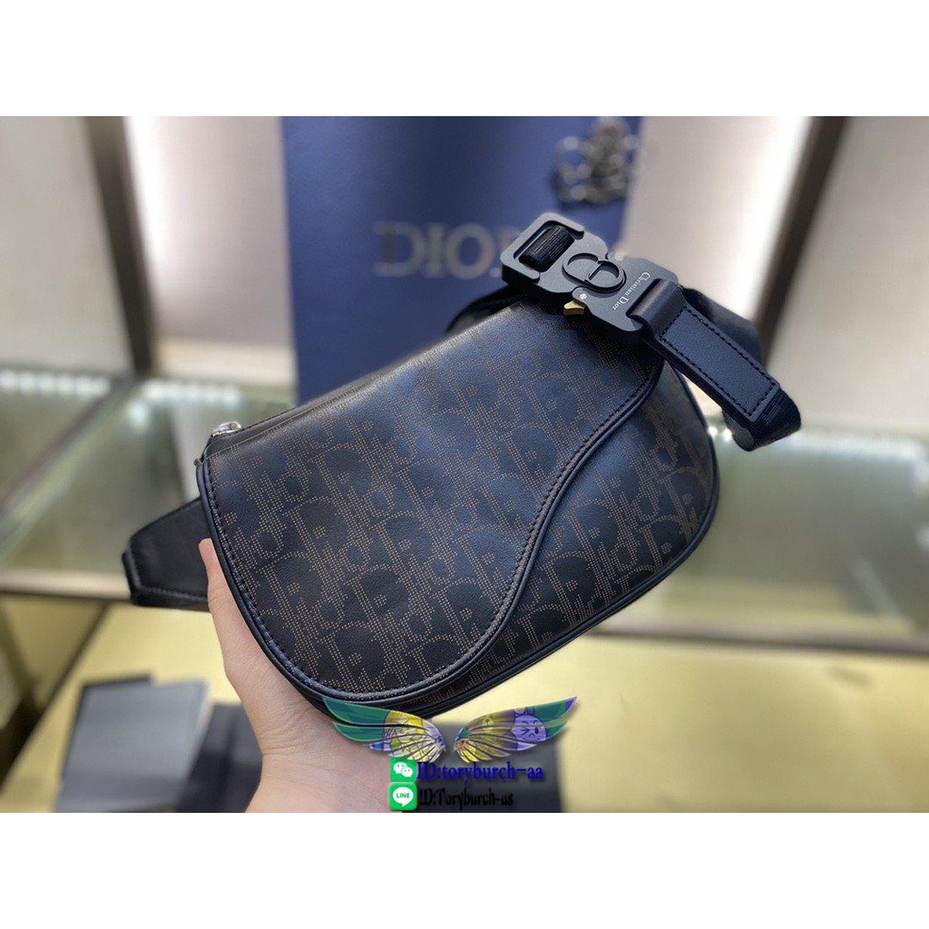 Dior world tour oblique underarm saddle baguette bag casual men's chest ...