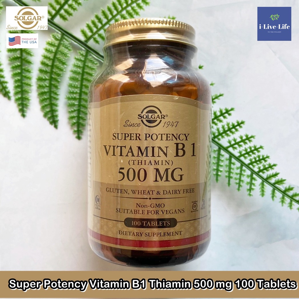 Solgar - Super Potency Vitamin B One 500 mg 100 Tablets | Shopee Thailand