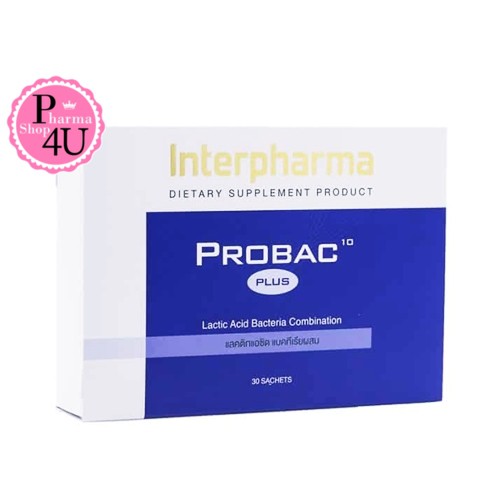 INTERPHARMA Probac 10 Plus 30ซอง Probac-10 โปรแบคเท็นพลัส สูตร Total Synbiotic #2040 | Shopee ...