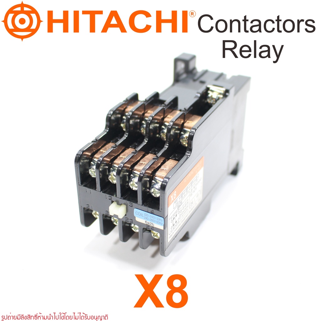 X8 HITACHI X8 AC CONTACTOR RELAY HITACHI คอนแทกเตอร์ ฮิตาชิ X8 6a2b ...