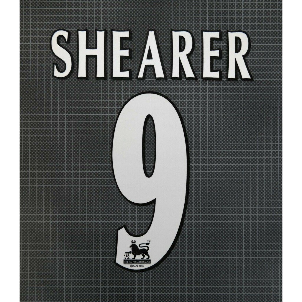 เบอร์ กำมะหยี่ SHEARER #9 1997-2006 Player Size Premier League White ...