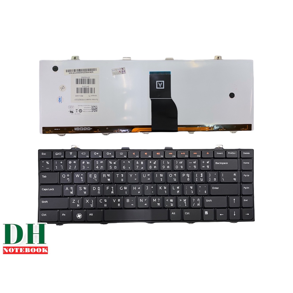 คีย์บอร์ดโน๊ตบุ๊ค keyboard Dell Studio 1450 L501 L401 1558 1557 TH-ENG ...