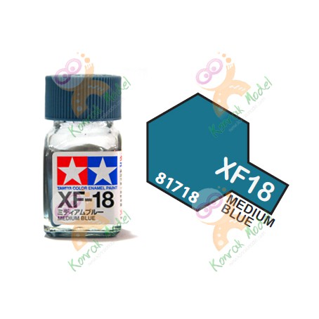 สีสูตรน้ำมัน Tamiya Enamel XF18 Med Blue 10ml | Shopee Thailand