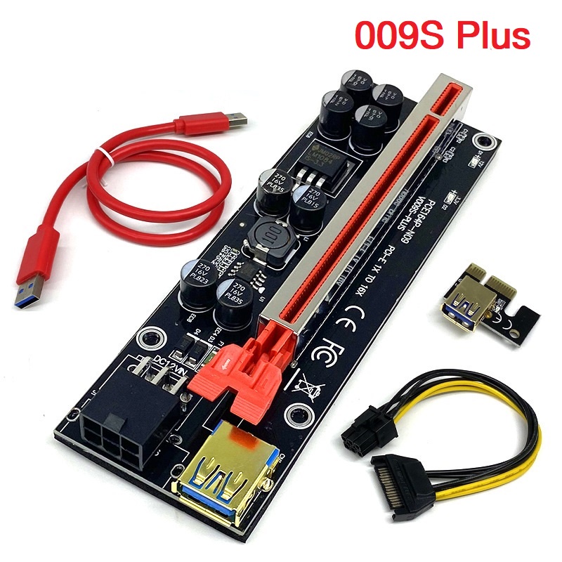 ไรเซอร์การ์ด PCI-E V009S/Plus Riser Card สายไรเซอร์ ไรเซอร์ริก | Shopee ...