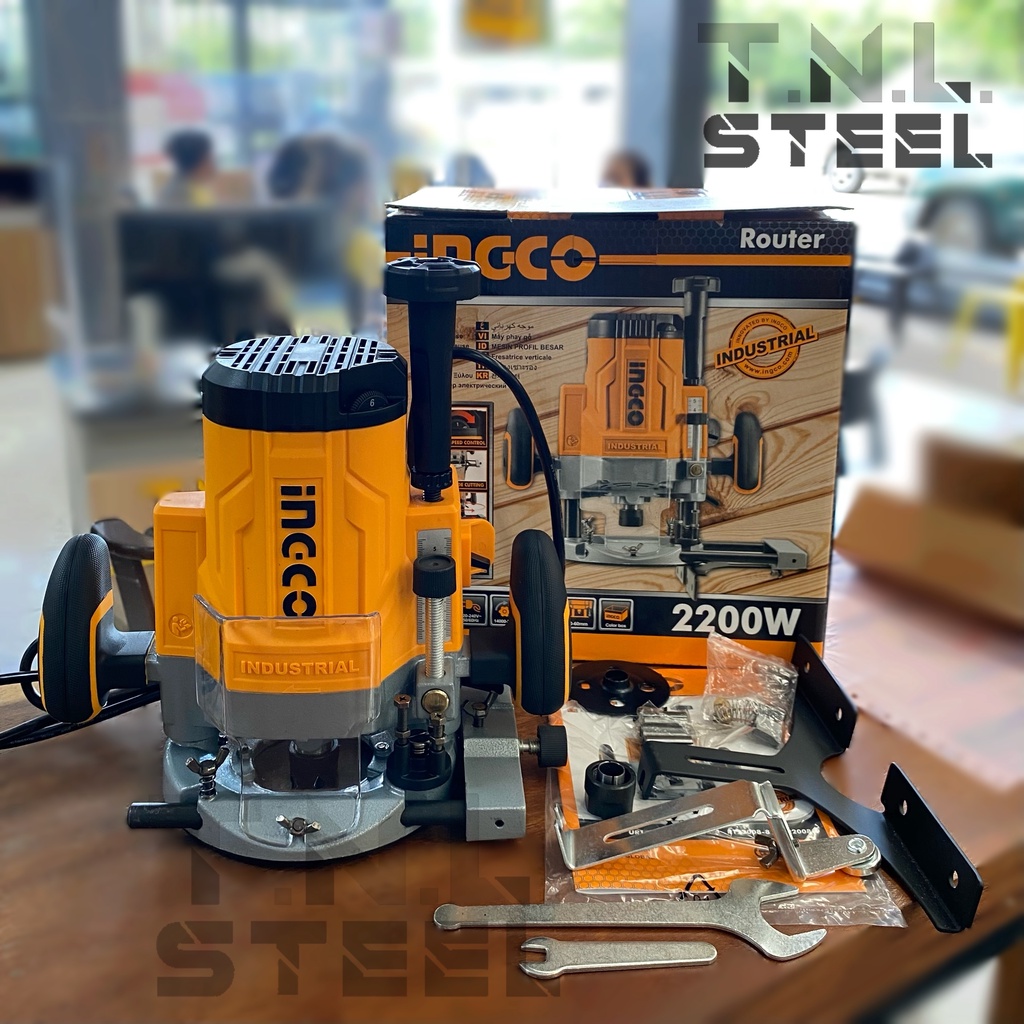 เร้าเตอร์ไฟฟ้า / เครื่องเซาะร่องไม้ 2200W รุ่น RT22008 INGCO **รับ ...