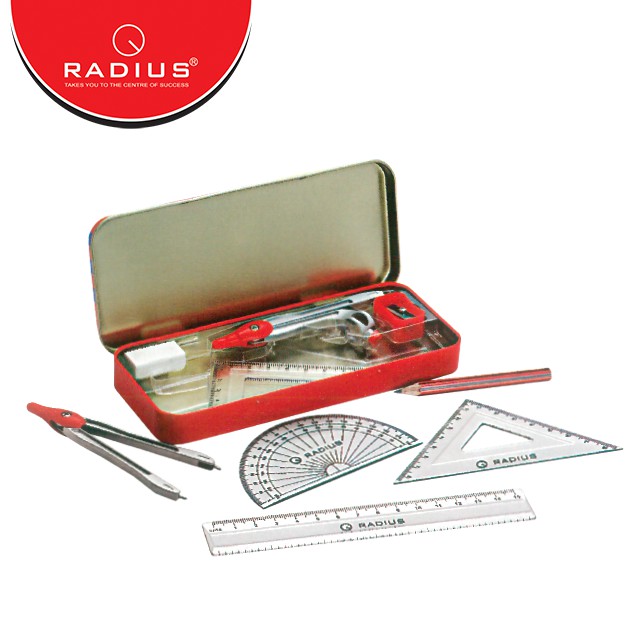 RADIUS ชุดวงเวียนเหล็ก8ชิ้น RADIUS (Compass & Geometrical Set) | Shopee ...