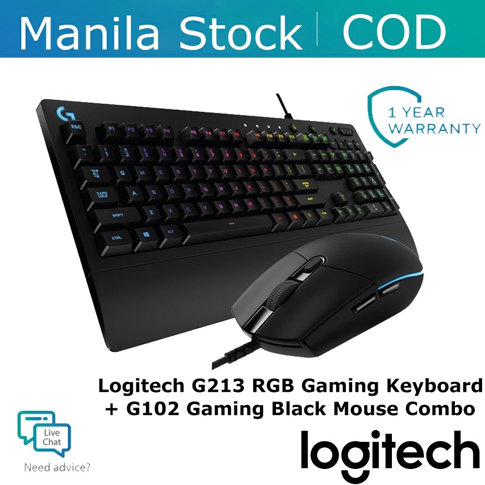 【PH STPCK】Original Logitech G213 & G102 Prodigy RGB Gaming Keyboard ...