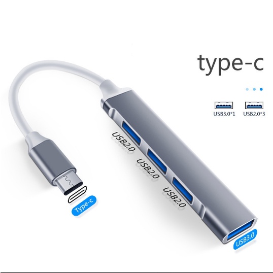 Type c to hub USB ความเร็วสูง 4 พอร์ตฮับ USB 3.0 Type-C HUB Adapter ...