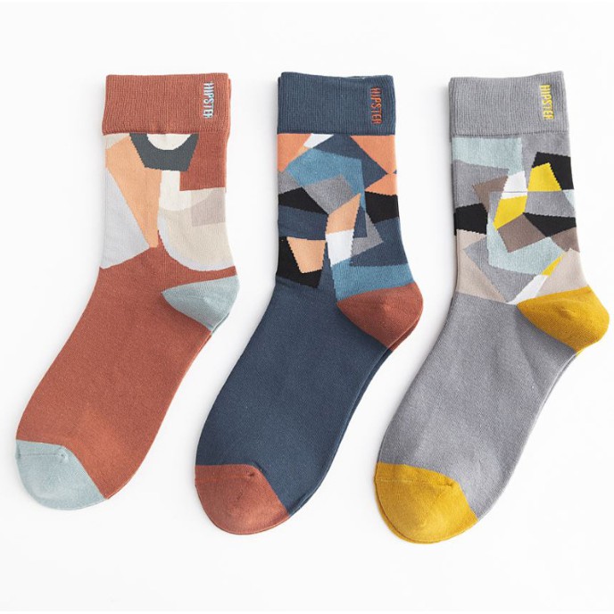 DF-005 ถุงเท้า แฟชั่น เกาหลี ญี่ปุ่น ข้อกลาง ข้อยาว | Shopee Thailand