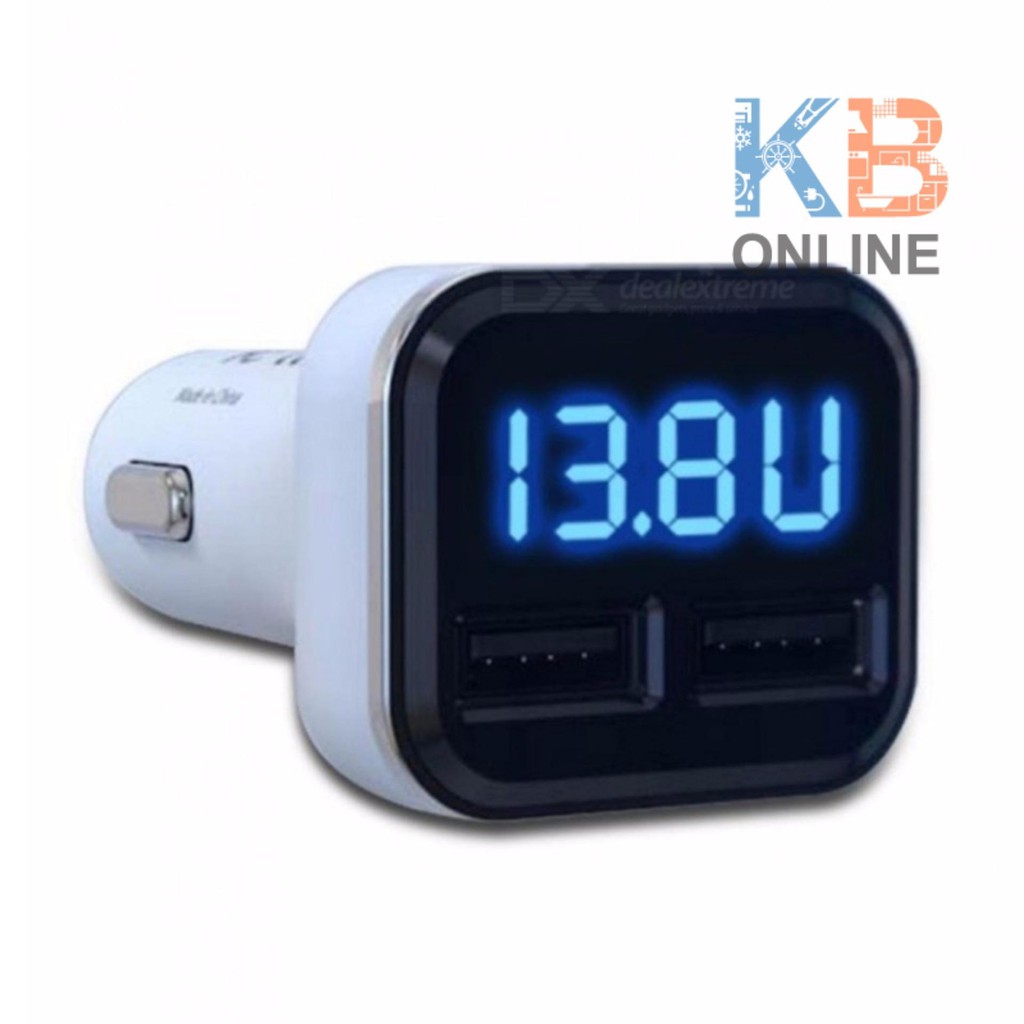 usb ชาร์จพร้อมไฟ led โวลต์ & แอมป์แสดงผล USB charger with LED volts ...