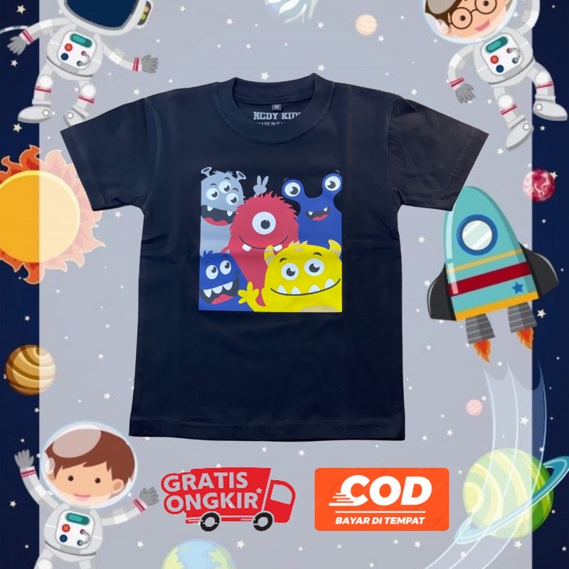 Ncdy KIDS monster inc Premium เสื้อยืดเด็ก 1-12 ปี ผ้าฝ้ายหวี 30s ...
