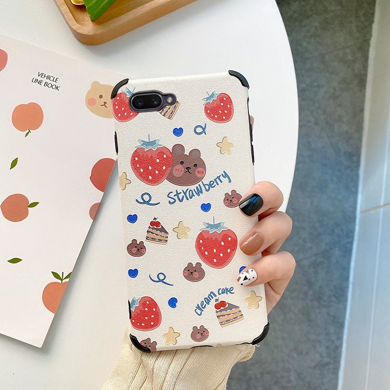 OPPOa5เปลือกโทรศัพท์pbam00การ์ตูนใหม่ตาข่ายสีแดงป้องกันการล่มสลาย ...