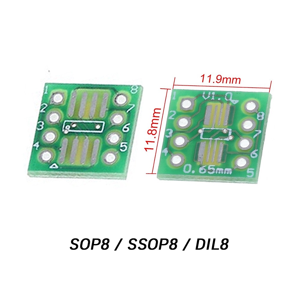 พีซีบี บอร์ดแปลง SMD TQFN TQFP QFN SOP SSOP TSSOP to DIP DIL 2.54 SOP8 ...
