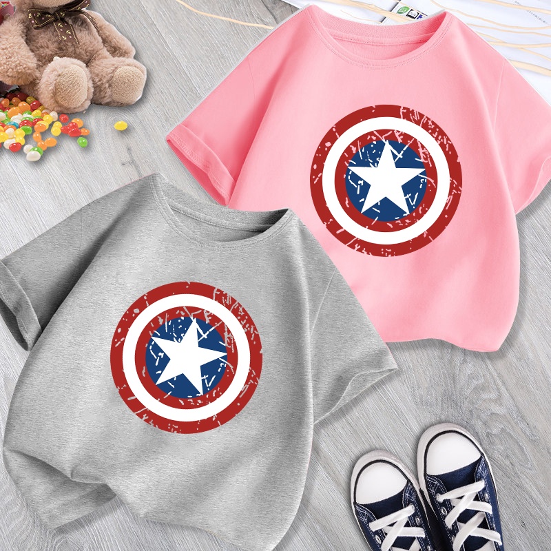 H282(ส่งจากไทย)เสื้อยืดเด็กแขนสั่ง ลายแฟชั่นสวยน่ารับ.ใส่ได้ทั้งเด็กชาย ...