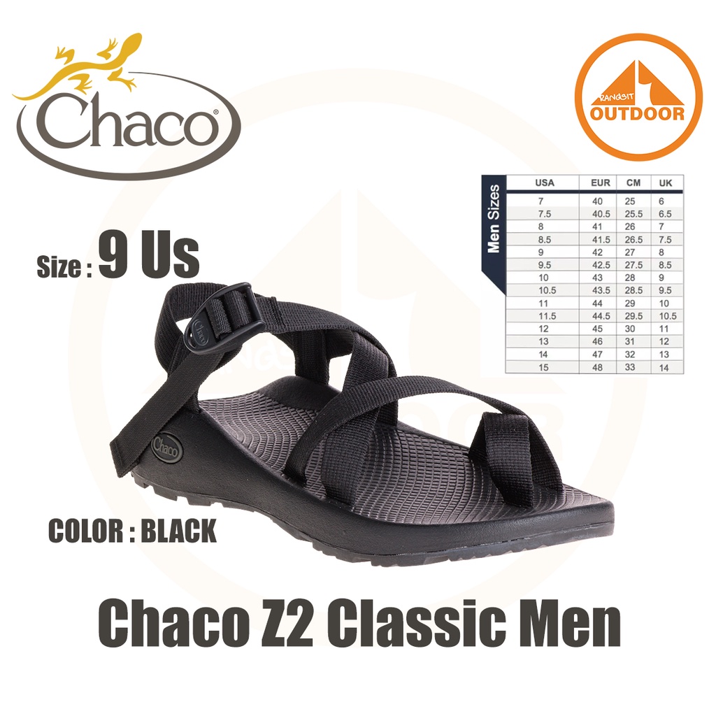 รองเท้า Chaco Z2 CLASSIC #BLACK Men เบอร์ 9 US | Shopee Thailand