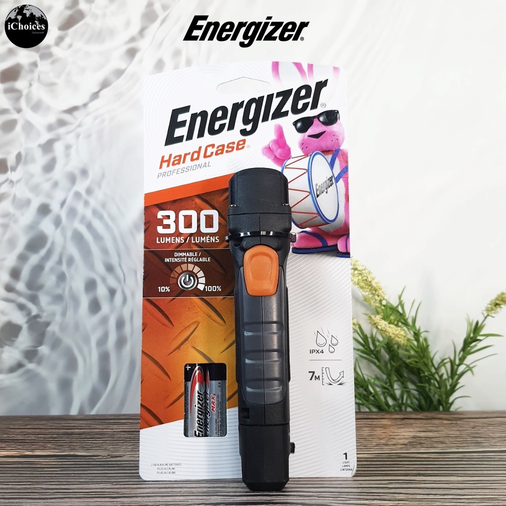 [Energizer] HC-300 LED Flashlight IPX4 Water Batteries Included, Black ...